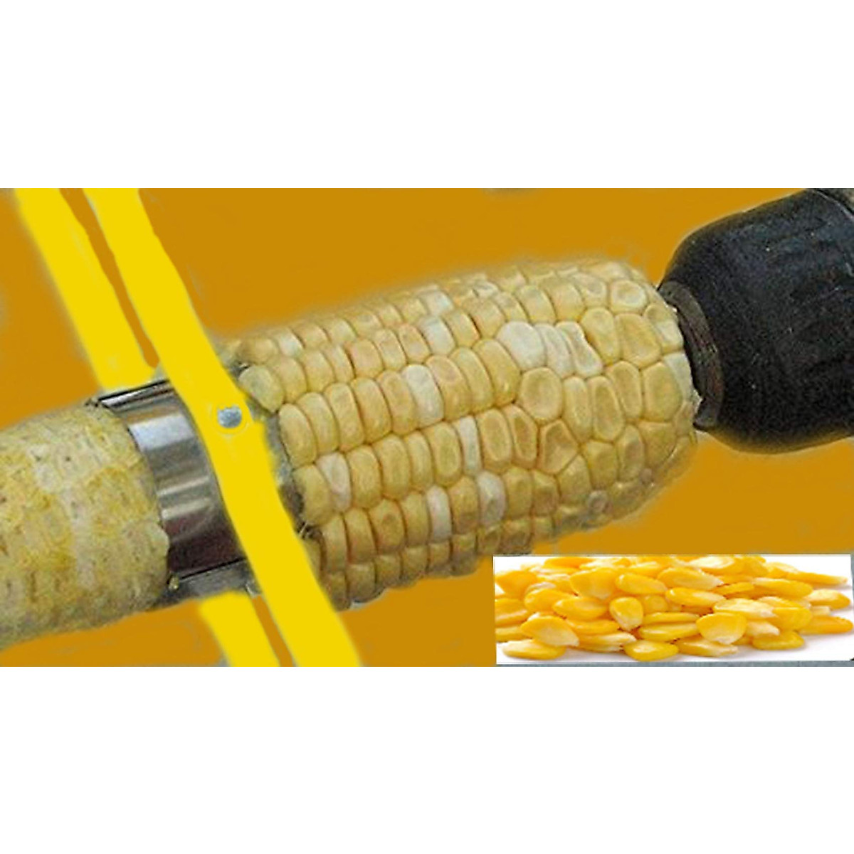 Corn Slicer Peeler Thresher Stainless Steel Corn on The Cobb Holders Corn Shucker Kitchen Cooking Tools，Easy to Operate and Clean, Reusable and Durable