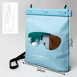 LAQ DESiGN Perspective Waterproof Storage Dry Bag with Shoulder Strap for Kayaking, Beach, Rafting, Boating, Hiking, Camping and Fishing, Secure Closure To Keep Your Valuables Dry