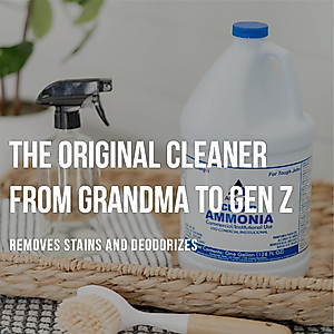 CPDI Clear Ammonia Cleaner Liquid, 1 Gallon, Multipurpose, Multi-Surface Cleaning Solution Removes Grease, Hard Water Stains, and Odors, Kitchen and Bathroom Use