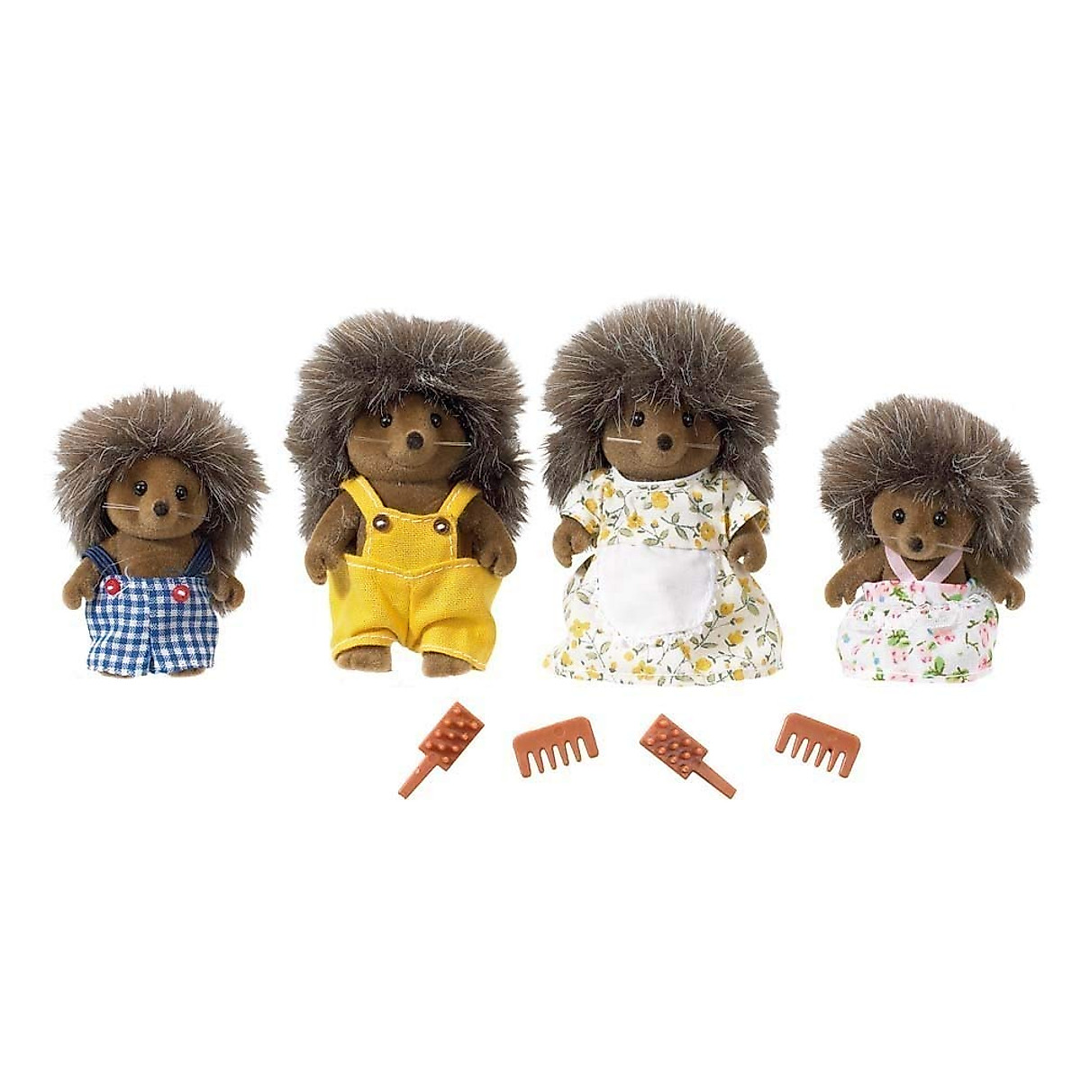 Calico Critters Pickleweeds Hedgehog Family - Set of 4 Collectible Doll Figures for Children Ages 3+