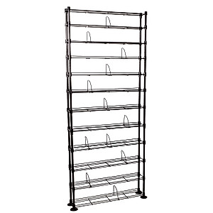 Atlantic Maxsteel 12 Tier Shelving - Heavy Gauge Steel Wire Shelving for 864 CD/450 DVD/Blu-Ray/Games in Gunmetal,38408071
