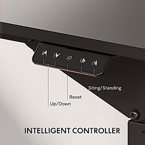 SANODESK Standing Desk with Dual Motor 4-Leg Lift, Electric Height Adjustable Desk with Memory Presets for Home Office(63x30 Joint Boards,Black)