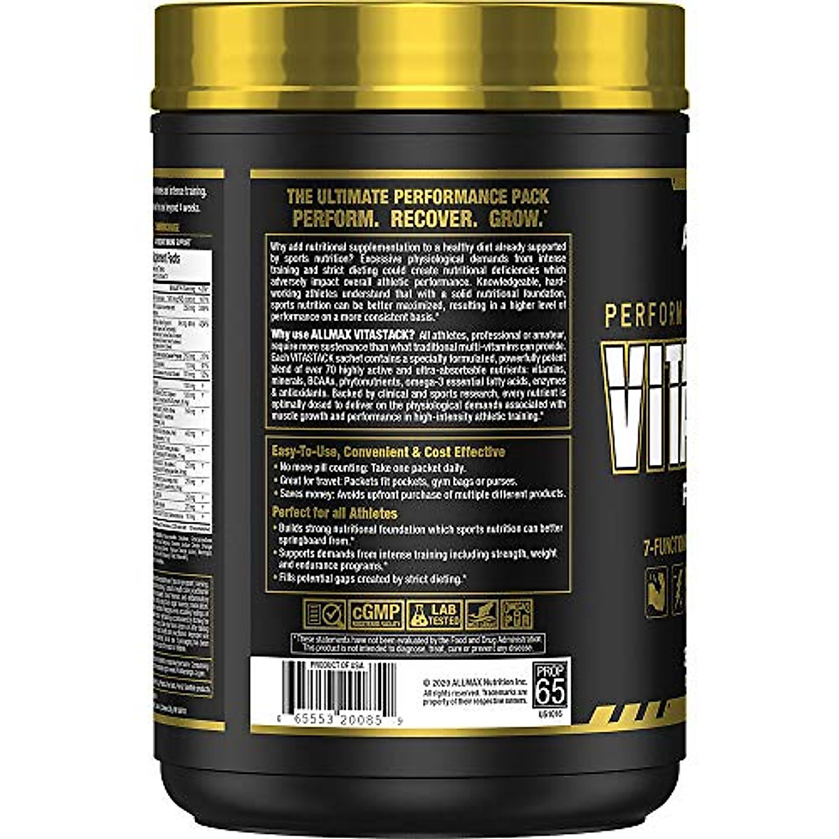 ALLMAX Nutrition Vitastack, Vitamin & Nutrient Stack Packs, 30 Pack