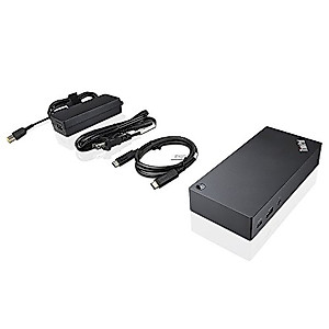 Lenovo ThinkPad USB-C UltraDock With 90W 2 Prong AC Adapter (40A90090US, USA Retail Packaged)