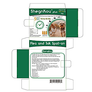 Safe and Effective: Dog Flea and Tick Prevention Repellent, Plus Spot-On with Plant Formula, for Small-Medium Dogs 4-44 lbs, (8.5 Month Supply)