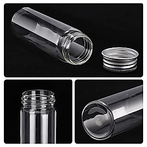 TOBWOLF 12PCS 50ml / 1.7oz Glass Spice Jars, Transparent Spice Containers with Aluminum Lids, Seasoning Storage Bottle Spice Bottles, Glass Seasoning Jars for Home Kitchen, Outdoor Camping, Gardening