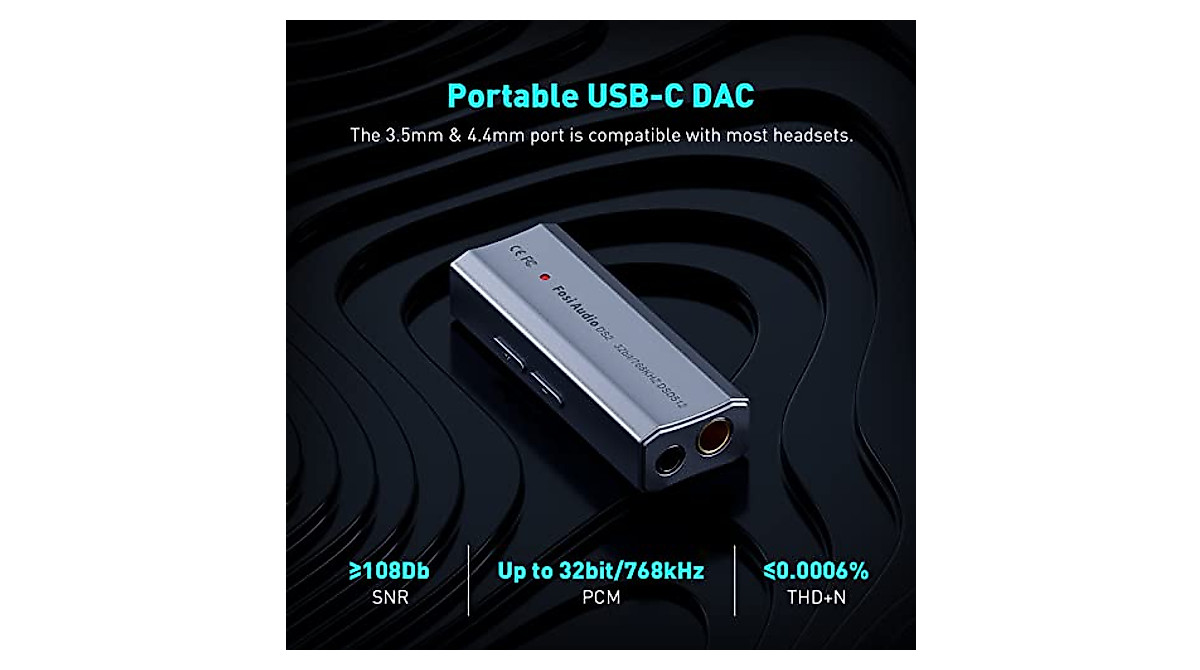 Fosi Audio DS2 DAC Amp - HiFi USB C for Mobile Devices