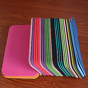 BESPORTBLE 6pcs Yoga Knee Pad Yoga Pilates Floor Exercise Knee Mat Non Slip Fitness Practice Knee Elbow Cushion Yoga Supplies for Women Men (Random Color) (39 x 21 x 0.6cm)