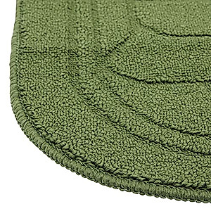 Juvale Half Circle Door Mat for Indoors and Outdoors (Green, 30 x 18 Inches)