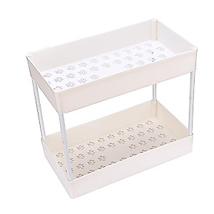 MeiBoAll Under Sink Organizer Removable Bathroom Shelves Storage Rack Rotating Universal Wheel Toilet Kitchen Bedroom Shelf