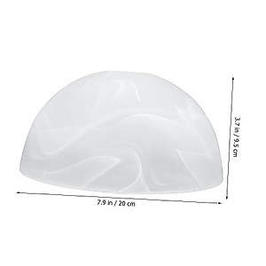 GARVALON Frosted Glass Lampshade Bell Lamp Shades Round Chandelier Fandelier Ceiling Fan Globe Lamp Shades Ceiling Lamp Shade Ceiling Fan Glass Bowl Replacement Household Lamp Shade Fixture