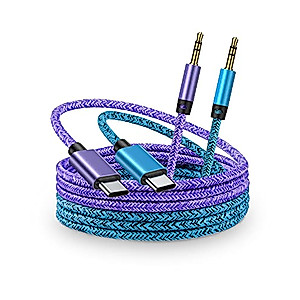 USB C to 3.5mm Audio Cord, USBC Headphone Jack Cable Aux Wire for Car Stereos Headphones Speakers Type-C Auxiliary Cable, Male to 3.5mm Male Android Ox for Samsung Galaxy S23 Ultra S22 Google Pixel 7
