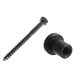 Mairuker Sliding Barn Door Hardware 1.38in Black Spacer Replacement Barn Door Hardware Kit with Screws for 16" Stud Wall (Set of 5)