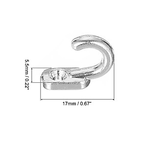 uxcell Wall Hooks, 30Pcs - Zinc Alloy Single Prong Vintage Clothes Hook, Hooks for Hanging Towel Coat Backpack Scarf Keys Hat Cup (Nickel,17mm)