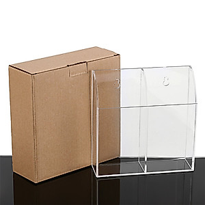 MyJell Acrylic TV Remote Control Holder Wall Mount Storage Box Media Organizer Rack