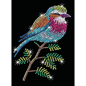 Sequin Art Lilac Breasted Roller Design from The Blue Range 28 x 37 cm, Multicolor (5528913)