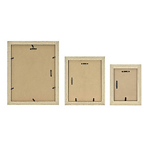 MCS Studio Gallery Set-of-7 Gallery Wall Picture Frames in Natural Woodgrain, 11x14, 8x10 & 5x7, Rectangle Photo Frames for Photos, Posters & Art Prints (7-Pack)