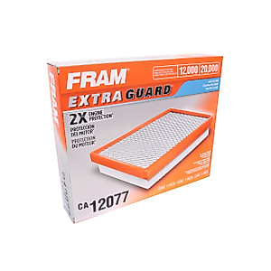 FRAM Extra Guard Flexible Panel Engine Air Filter Replacement, Easy Install w/Advanced Engine Protection and Optimal Performance, CA12077, for Select Volvo Vehicles