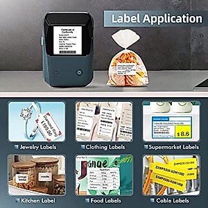 2 Inch Label Printer B1 with Tapes, Bluetooth Thermal Labels Maker Small Business Sticker Printers, Suits for All Purpose Labels Barcode Price Text, Compatible with iOS & Android