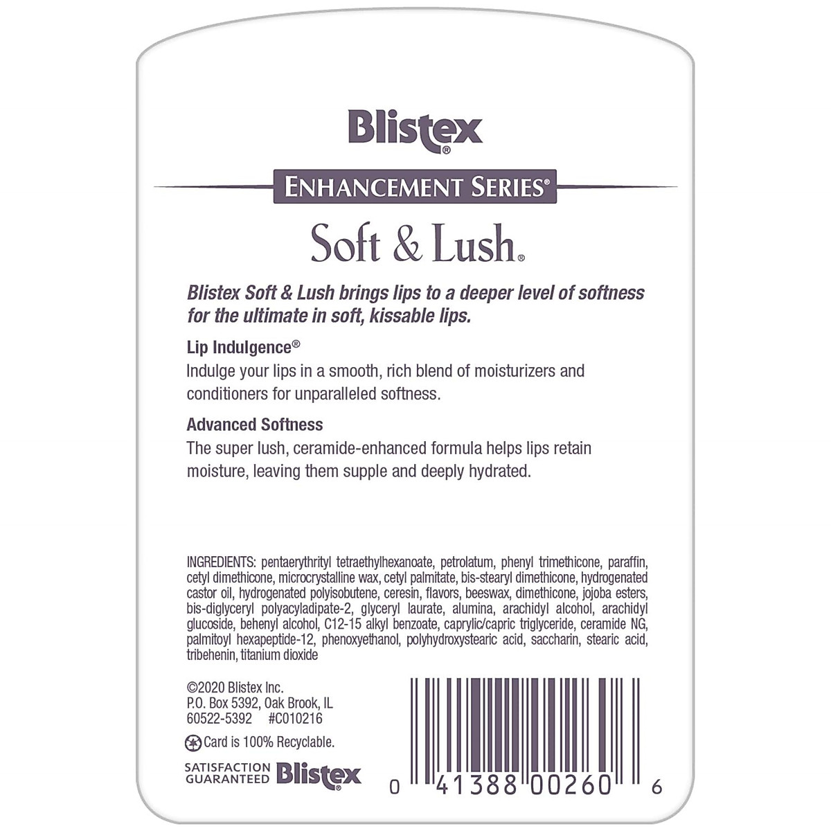 Blistex Soft & Lush Lip Balm, 0.13 oz (Pack of 3)