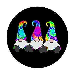3 Hippie Gnomes Tie Dye Hat Retro Peace Groovy Psychedelic PopSockets Swappable PopGrip