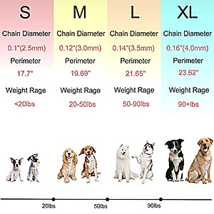 Darkyazi Durable Pinch Collar Stainless Steel Dog Adjustable Pet Training Collar for Medium Large Dogs (Large (Pack of 1), Silver)