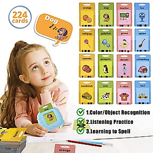 Talking Flash Cards for Toddler Toys 2 3 4 Year Old Boys Girls,Autism Sensory Toys for Children,Toddler Learning Educational Toys Speech Therapy Toys,Birthday Gift