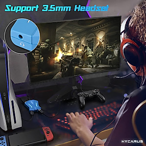 HYCARUS [2022 New Model] Keyboard and Mouse Adapter for Nintendo Switch/Xbox One/ PS4/ PS3, PS4 Keyboard Adapter & Xbox Keyboard Adapter. Perfect for Games Like FPS, TPS, RTS, etc. (HC-30050)