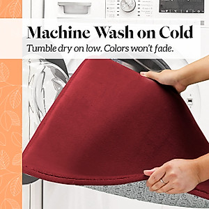 Genteele Bath Mats for Bathroom Non Slip - Red 20" x 32" Memory Foam Bathroom Rugs - Quick Dry Bath Mat