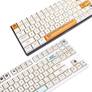 Tokey 144 Keys Set XDA Profile Custom Keycaps PBT Dye Sublimation ANSI Layout Keycaps Set for Gateron Kailh Cherry MX Switches Mechanical Gaming Keyboards (Plastic Theme)