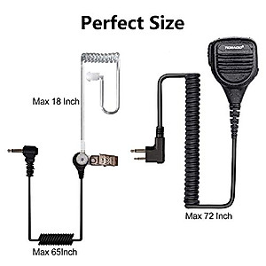 TIDRADIO Speaker Mic PTT Radio Mic Shoulder Microphone Compatible for Motorola Radios BPR40 CP200 CP200D CP185 CP110 CLS1410 CLS1110 PR400 RDU4100 RDU2080D Walkie Talkie