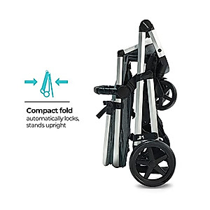Mompush Meteor 2 Baby Stroller 2-in-1 with Bassinet Mode - Compatible with Major Infant Car Seat, Adapter Included - Stable Bassinet Stroller Combo, Full-Size Baby Strollers for Family Outings