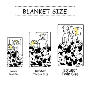 Cow Print Blanket Soft Warm Plush Cow Blankets and Throws Lightweight Cozy Cows Plush Blanket Flannel Cow Throw Sofa Bedroom Couch Camping Travel Blanket Perfect Cow Gift Kids Adults 50x60 inch