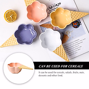 Operitacx Ceramic Ice Cream Bowl Glass Salad Bowls Ceramic Prep Bowls Ice Cream Cups Ceramic Rice Bowl Dessert Dish Ceramic Dessert Bowls Cooking Bowl Child Cereals Multifunction Ceramics