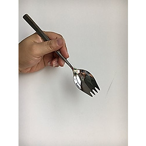 6-pack 18/10 Stainless Steel Sporks for Everyday Use, Back to school lunch supplies Camping Hiking Heavy Duty Flatware set,7.6-inch (M)