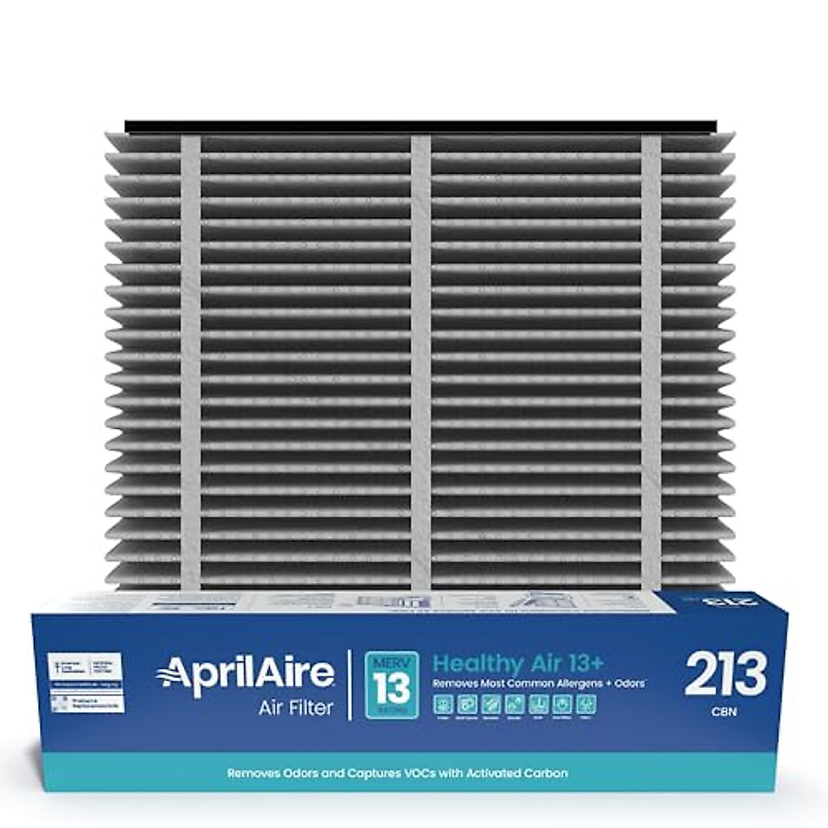 AprilAire 213CBN Replacement Filter for AprilAire Whole House Air Purifiers - MERV 13 with Carbon, Healthy Home Allergy + Odor Reduction, 20x25x4 Air Filter (Pack of 1)