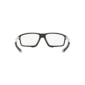 Oakley Men's Ox8076 Crosslink Zero Square Prescription Eyeglass Frames, Matte Black/Demo Lens, 56 mm