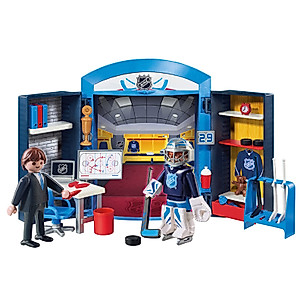 Playmobil NHL Locker Room Play Box, Blue
