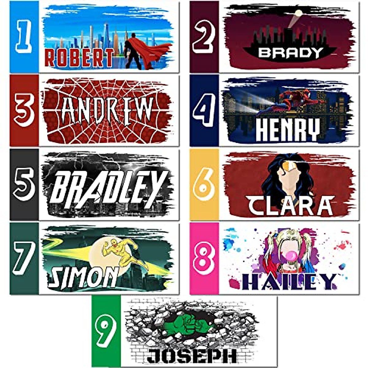 Personalized Super Hero Pencil Case w/Name Students - Custom Superhero Pen Box Birthday Gifts Boys Girls - Customized Canvas Pencils Cases Box - 10''x6'' - Man Pencil Pouch Spider Bat Design C1 Beige