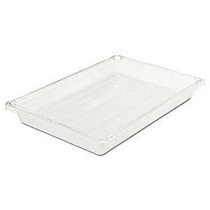 Rubbermaid Commercial 3306 CLE 26" Length x 18" Width x 3-1/2" Depth, 5 gallon Clear PolyCarbonate Food/Tote Box
