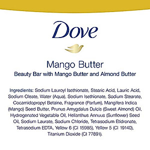 Dove Beauty Bar With Mango Butter 14 Bars To Moisturize Dry Skin More Moisturizing Than Bar Soap 3.75 oz