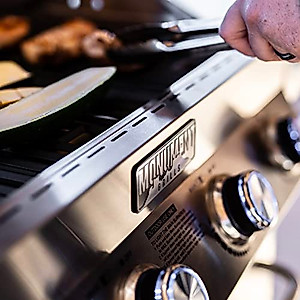 Monument Grills Larger Convertible 4-Burner Natural Gas Grill Stainless Steel Cabinet Style Propane Grills with Conversion Kit(2 Items)