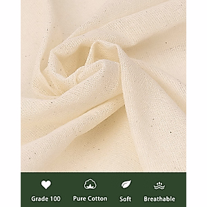 Cheesecloth for Straining Grade 100, 8 Pieces Reusable Hemmed Cheesecloth 20 x 20 Inches, 100% Unbleached Cotton Cheese Cloths for Straining, Filtering, Canning, Covering, Polishing and Decoration