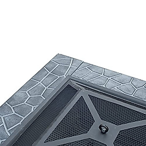 Outsunny Square 32" Outdoor Backyard Patio Metal Firepit