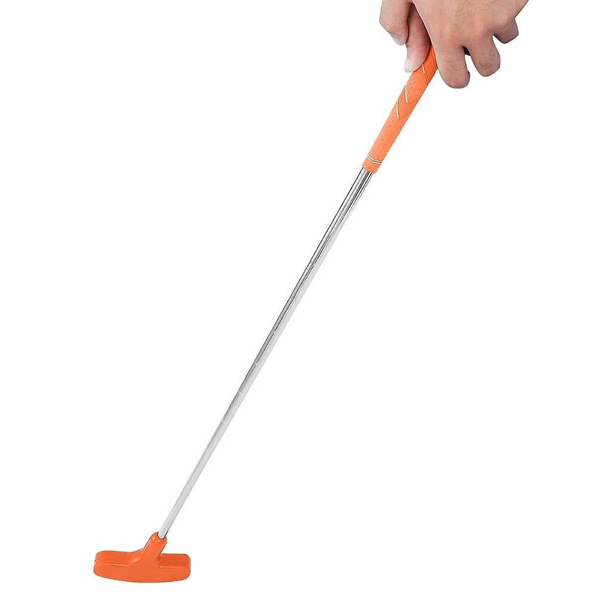 Junior Putter,Kids Junior Putter, 24inch Clubs Putters Two Way Putter Mini Stainless Steel Rubber Head Putters Kids Putter Steel Shaft Accessories(Orange)