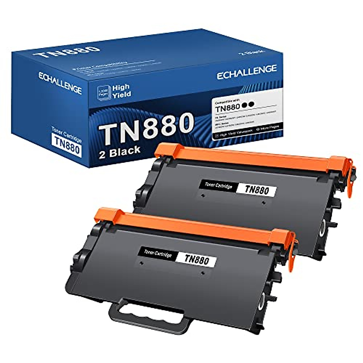 TN880 TN-880 TN880 Toner Replacement for Brother TN880 TN-880 TN 880 to Use with MFC-L6700DW MFC-L6800DW HL-L6200DW L6200DWT L6250DW (2 Black)