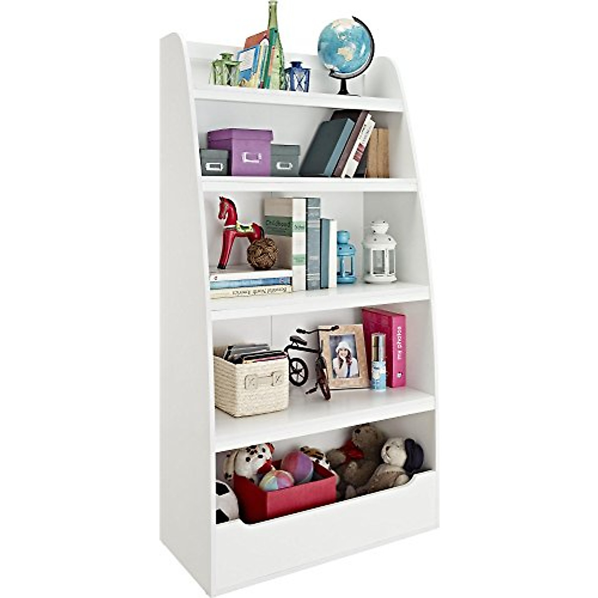 Ameriwood Home Hazel Kids' 4 Shelf Bookcase, White