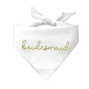 Bridesmaid Wedding Dog Bandana (White Os 544)