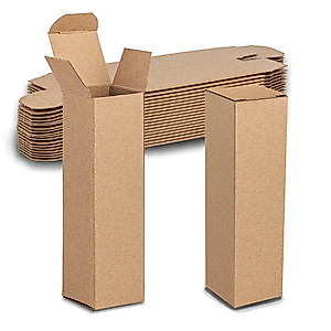 MT Products Tuck Top Small Kraft Paperboard Gift Box Perfect Packaging for Any Occasions Easily Assembles 2 in x 2 in x 7 in (30 Pieces) - Made in the USA