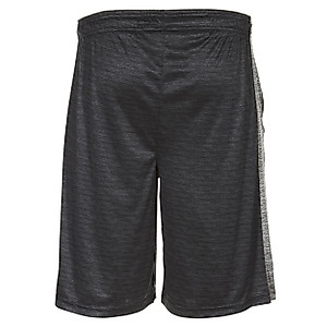 Spalding Mens Active Performance Athletic Workout Shorts Gym Clothes Shorts with 10 Inch Inseam, Black/Concrete (S912538), Medium